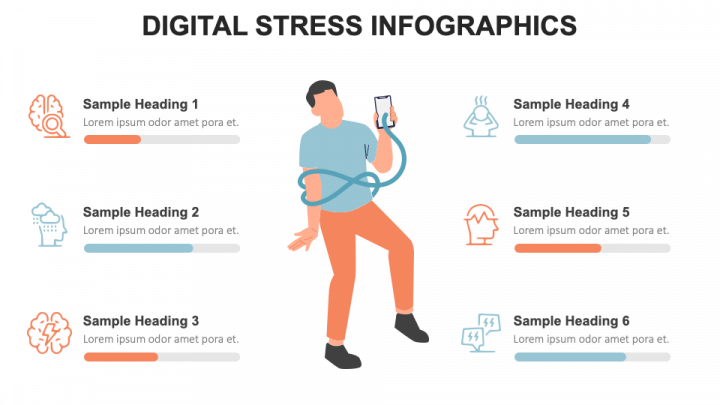 Digital Stress Infographics for PowerPoint and Google Slides - PPT Slides