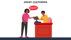 Angry Customers Illustration for PowerPoint and Google Slides - PPT Slides