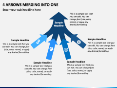 4 Arrows Merging into One for PowerPoint and Google Slides - PPT Slides