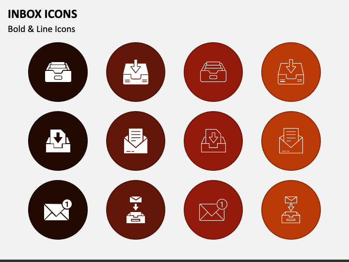 Inbox Icons for PowerPoint and Google Slides - PPT Slides