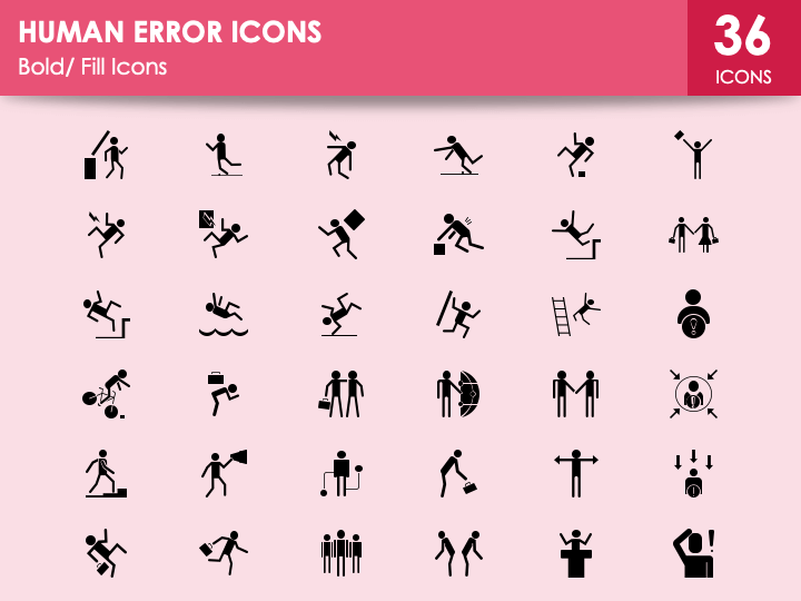 Human Error Icons for PowerPoint and Google Slides