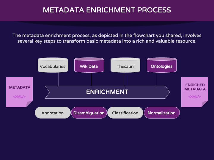 Metadata Enrichment PowerPoint Template and Google Slides Theme - PPT Slides