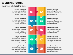 10 Square Puzzle for PowerPoint and Google Slides - PPT Slides