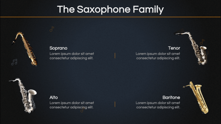 Free - Saxophone Theme for PowerPoint and Google Slides - PPT Slides