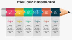 Pencil Puzzle Infographics for PowerPoint and Google Slides - PPT Slides