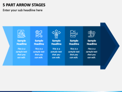 5 Part Arrow Stages PowerPoint Presentation Slides - PPT Template