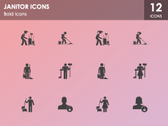 Janitor Icons for PowerPoint and Google Slides - PPT Slides