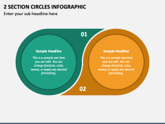 2 Section Circles Infographic PowerPoint Template and Google Slides Theme