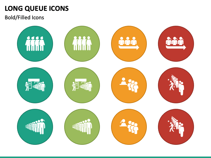 Long Queue Icons for PowerPoint and Google Slides - PPT Slides Long Queue Icons for PowerPoint and Google Slides - PPT Slides