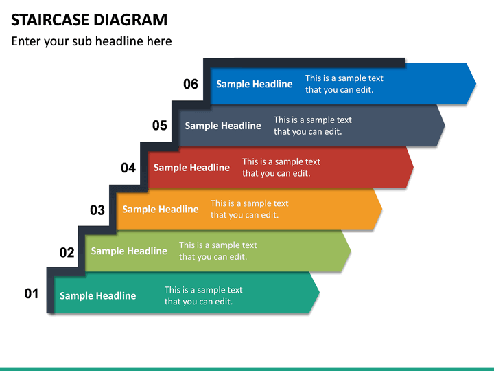 Staircase Diagram PowerPoint Template | SketchBubble