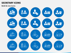 Secretary Icons for PowerPoint and Google Slides - PPT Slides