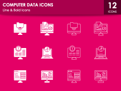 Computer Data Icons for PowerPoint and Google Slides - PPT Slides