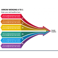Three Arrows Merging into One PowerPoint Template - PPT Slides | SketchBubble