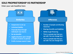 Sole Proprietorship Vs Partnership PowerPoint and Google Slides Template - PPT Slides