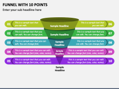 Funnel with 10 Points PowerPoint Presentation Slides - PPT Template