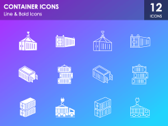 Container Icons for PowerPoint and Google Slides - PPT Slides