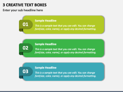 3 Creative Text Boxes PowerPoint Template and Google Slides Theme