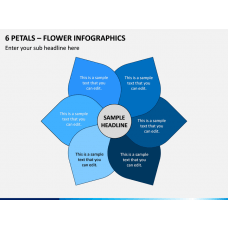 Flower Infographics - 6 Parts PowerPoint Slide