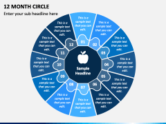 12 Month Circle PowerPoint Template and Google Slides Theme