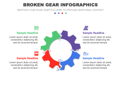 Broken Gear Infographics for PowerPoint and Google Slides