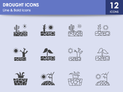 Drought Icons for PowerPoint and Google Slides - PPT Slides