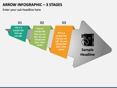 Free Arrow Infographic with 3 Stages for PowerPoint and Google Slides