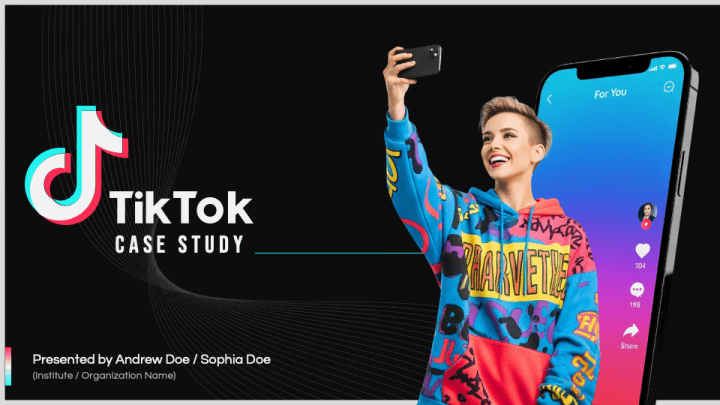 Free - Tiktok Case Study PowerPoint and Google Slides Template - PPT Slides