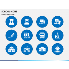 College Icons PowerPoint Template - PPT Slides | SketchBubble