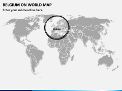 Belgium on World Map for PowerPoint and Google Slides - PPT Slides