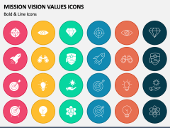 Mission Vision Values Icons for PowerPoint and Google Slides - PPT Slides