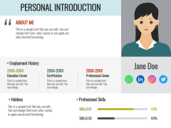 Personal Introduction PowerPoint and Google Slides Template - PPT Slides