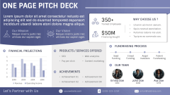 One Page Pitch Deck for PowerPoint and Google Slides - PPT Slides