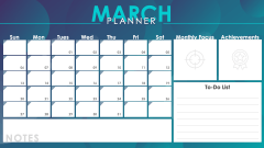 March Planner PowerPoint and Google Slides Template - PPT Slides
