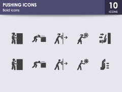 Pushing Icons for PowerPoint and Google Slides - PPT Slides