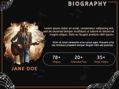 Free - Musician Portfolio PowerPoint Template and Google Slides Theme
