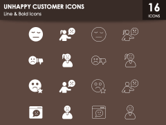 Unhappy Customer Icons for PowerPoint and Google Slides - PPT Slides