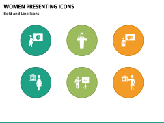 Women Presenting Icons for PowerPoint and Google Slides - PPT Slides