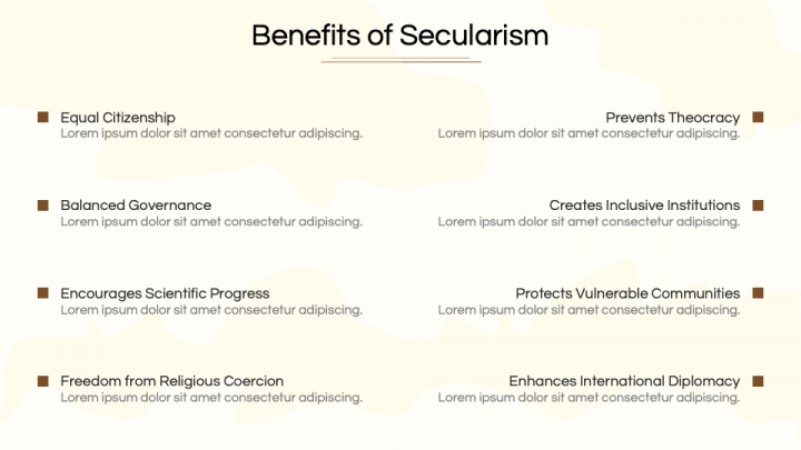 Secularism PowerPoint and Google Slides Template - PPT Slides