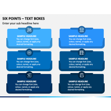 Six Text Boxes PowerPoint Template - PPT Slides