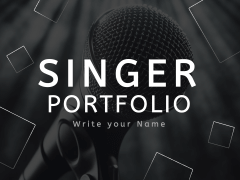 Free - Singer Portfolio PowerPoint Template and Google Slides Theme