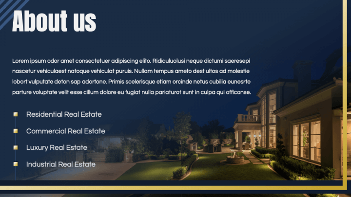 Real Estate Company Profile PowerPoint and Google Slides Template - PPT ...