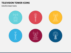 Television Tower Icons for PowerPoint and Google Slides - PPT Slides