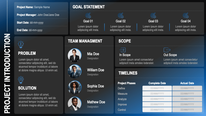 Project Introduction PowerPoint and Google Slides Template - PPT Slides