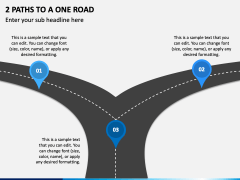 2 Paths to One Road PowerPoint Template - PPT Slides