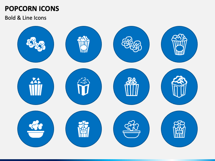 Popcorn Icons for PowerPoint and Google Slides - PPT Slides