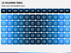 12 Columns Table PowerPoint Template - PPT Slides