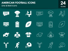 American Football Icons for PowerPoint and Google Slides - PPT Slides
