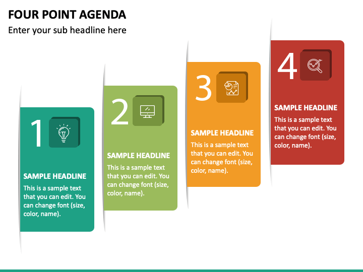 Four Point Agenda PowerPoint Template - PPT Slides