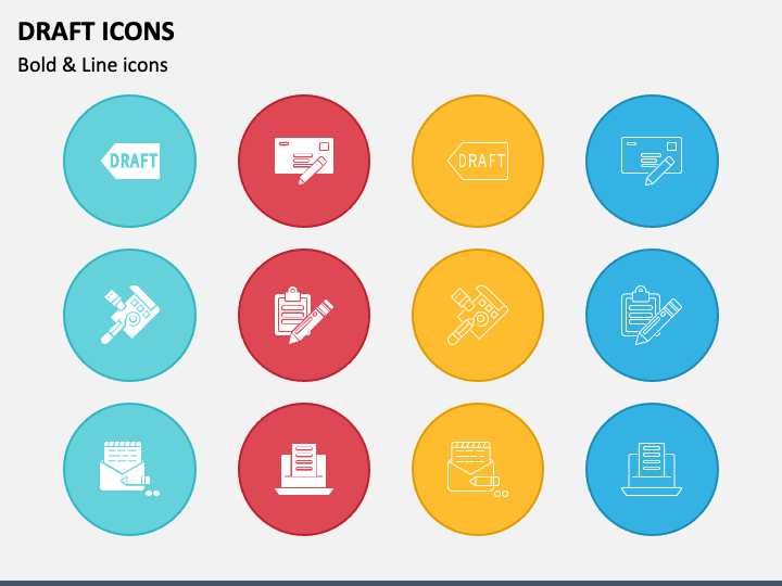 Draft Icons for PowerPoint and Google Slides - PPT Slides