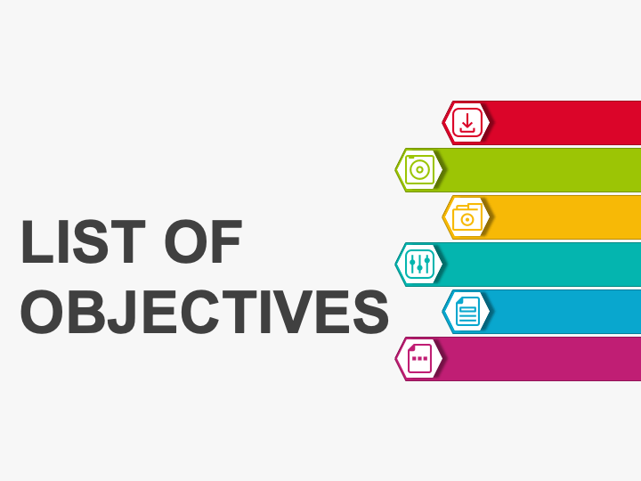 List of Objectives PowerPoint and Google Slides Template - PPT Slides